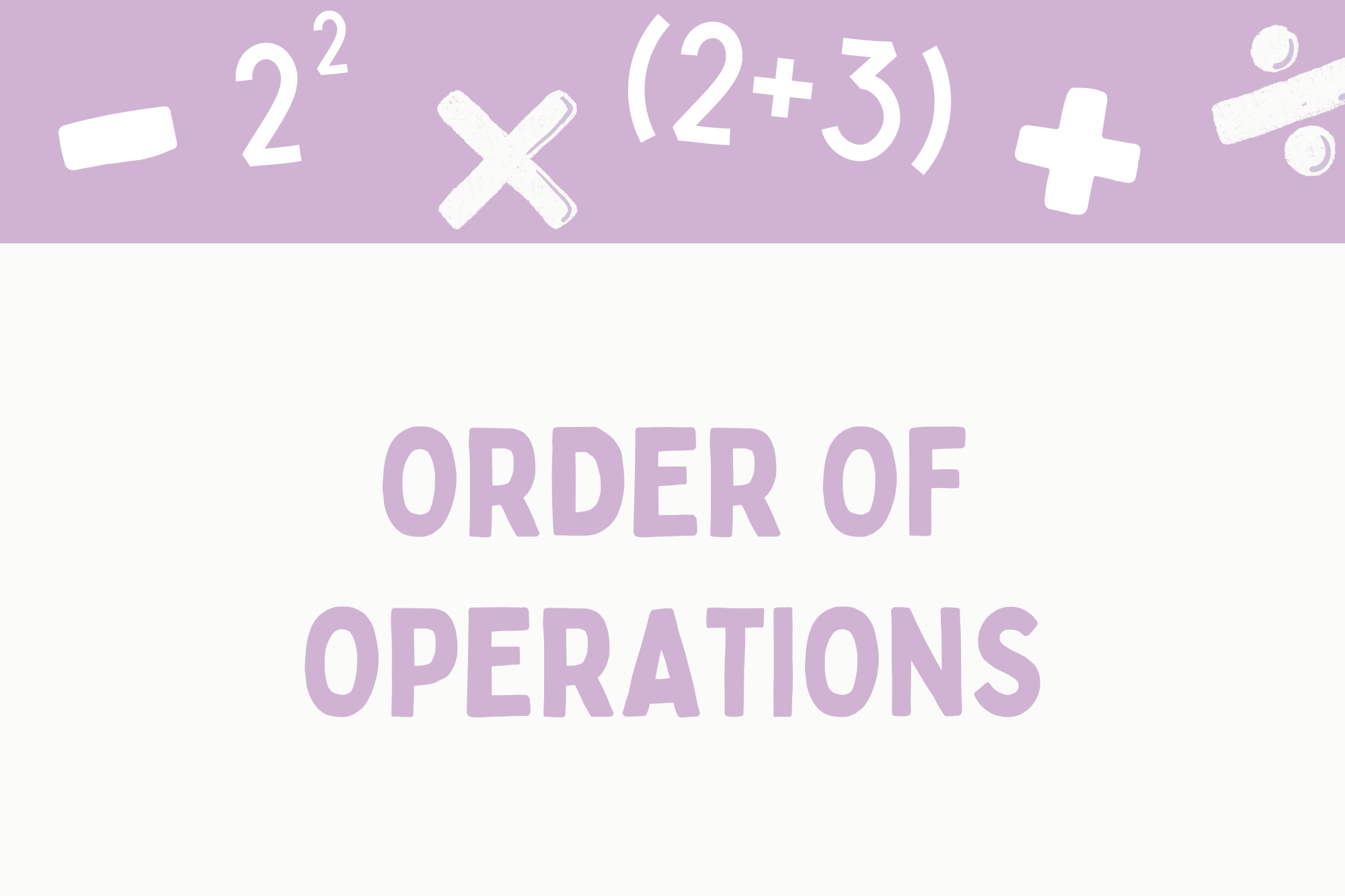 MBIMS 06: Order of Operations - WonderWell Learning
